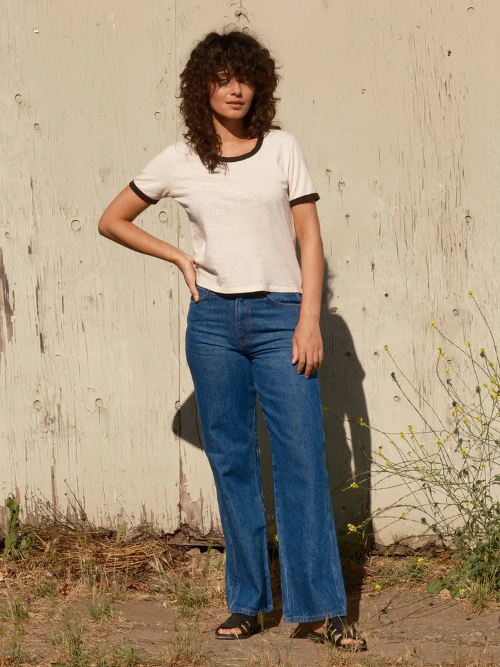 Ringer tee in ecru – Cloth & Crown